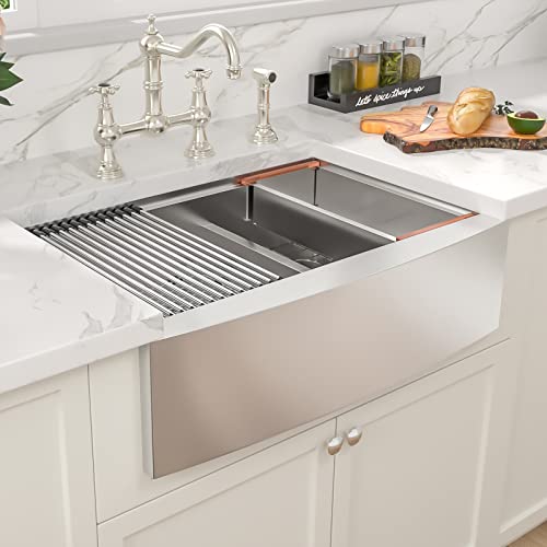 Snapklik.com : 33 Farmhouse Sink Double Bowl - Sarlai 33 Inch Farm ...