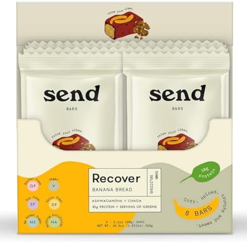 Amazon.com : Send Bars, Recover Protein Bars, Banana Bread, 2.1 Ounce ...