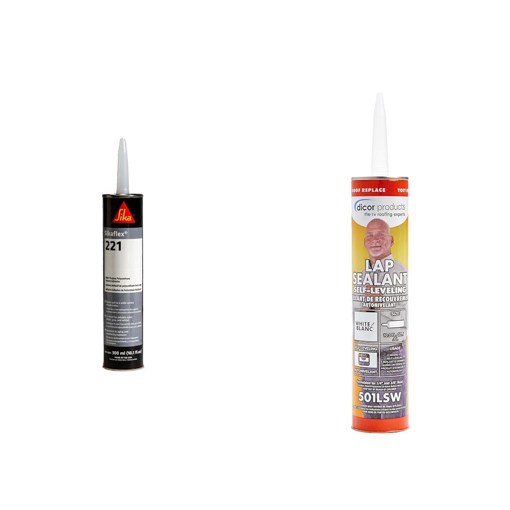 Amazon.com: Sika 10.1oz Sikaflex-221 Gray Sealant & Dicor 10.3oz 501LSW ...