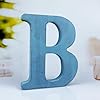 Amazon.com: WOODOUNAI 6 Inch Rustic Blue Wood Letters Unfinished Wood ...