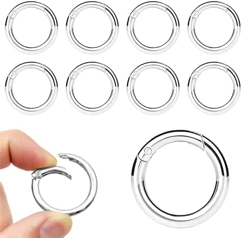 GESDYO 10 Stück O-Ring Round Carabiner 39 mm Spring Key O-Ring Zinc ...