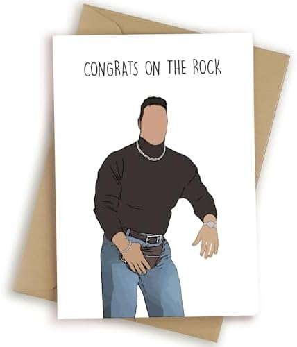 Amazon.com : HEALSLA The Rock Engagement Card, Engagement Cards for ...