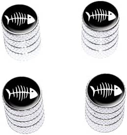 Amazon.com: GRAPHICS & MORE Fish Bones - Tire Rim Valve Stem Caps ...