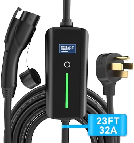 Amazon.com: EVCONN Level 2 EV Charger, 32A 250V 23ft NEMA 14-50P, Home ...