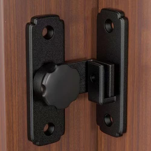 90 Degree Black Door Hasp Latch Sliding Barn Door Lock Heavy Duty Gate ...