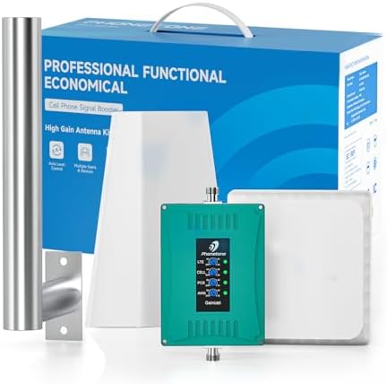 Amazon.com: Phonetone Cell Phone Signal Booster for Home with Antenna Pole | Boosts 5G 4G LTE ...