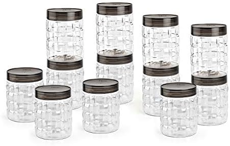 Buy CELLO Checkers Pet Plastic Airtight Container Set (6-Piece, 2000 ml ...