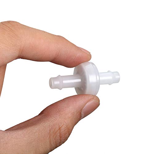 4 Packs Check Valve, 1/4 Inch 6mm PVDF Wear-Resistant One-Way Check ...