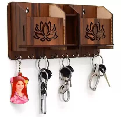 Shree Shyam Key Holder for Home | Wooden Key Stand for Wall | Key ...