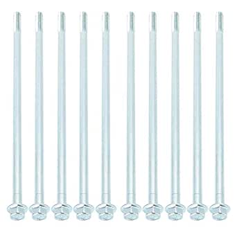 Amazon.co.jp: 10 Pcs Hex Flange Long Bolt Motor Generator Rotor Stator ...