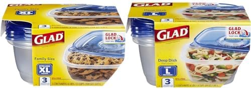 Amazon.com: GladWare Family Size 104oz Food Containers Bundle with 64oz ...