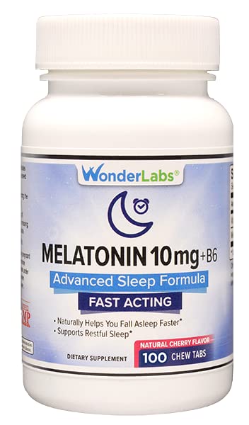 Amazon.com: Wonder Laboratories Chewable Melatonin 10mg + B6 Fast ...