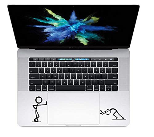 GADGETS WRAP Push Stick Man Humour Trackpad Decal Vinyl Laptop Sticker ...