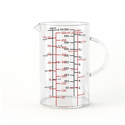 Snapklik.com : 77L Glass Measuring Cup, Double-Sided Measuring Scale ...