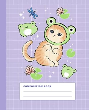 Composition Book: Cute Frog With Mushroom Hat | College Ruled Notebook ...