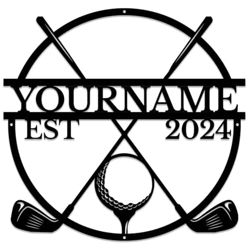 Amazon.com: Golf Art Metal Signs,Custom Golf Metal Name Signs ...