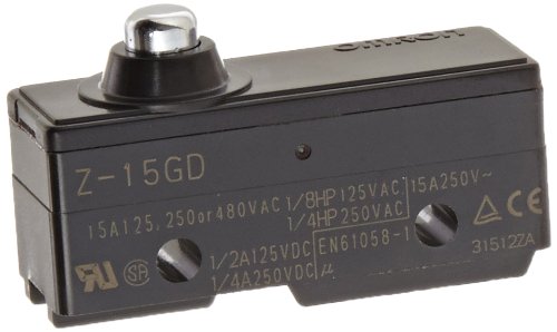 Omron Z-15GD General Purpose Basic Switch, Short Spring Plunger, Solder Terminal, 0.5mm Contact ...
