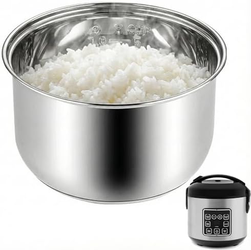 Amazon.com: Rice Cooker Replacement Pot, 304 Stainless Steel Inner Pot ...