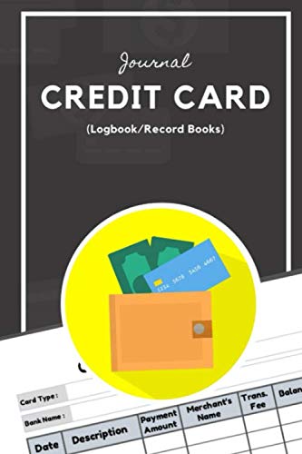 Credit Card Log Book: Debit & Credit Card Log Track Your Own Credit ...