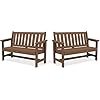 Amazon.com: SERWALL Outdoor Bench, HDPE Outdoor Benches Weatherproof, 2 ...