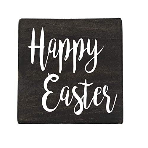 Amazon.com: Happy Easter Small Rustic Wooden Sign 5"X5" : Home & Kitchen