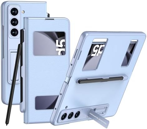 Midkart Leather Window Flip Cover Compatible with Samsung Galaxy Z Fold 5 with Pen Holder and ...