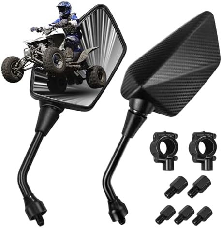 ATV Mirror Side Rear View Mirror,GEVINFA Motorcycle Mirror for ATV Bike ...