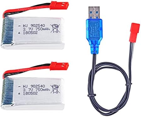 Amazon.com: 3.7V 700mAh 25C 752540 Rechargeable Lipo Battery with Sima ...