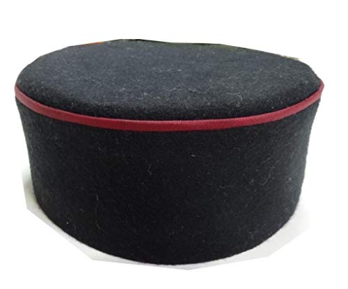 ARUNA Himachali Kullu Patti Woolen Topi/Cap for Men & Women Plain Black ...