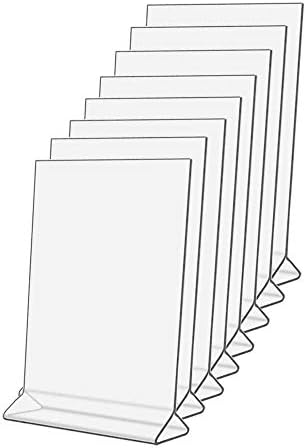Amazon.com: Smarpau 3 Pack Acrylic Sign Holder 5x7 Acrylic Frame with ...