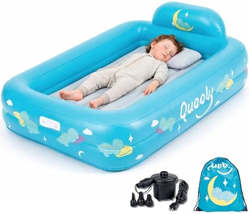 Amazon.com: Quooly Inflatable Toddler Travel Bed with Electric Pump ...