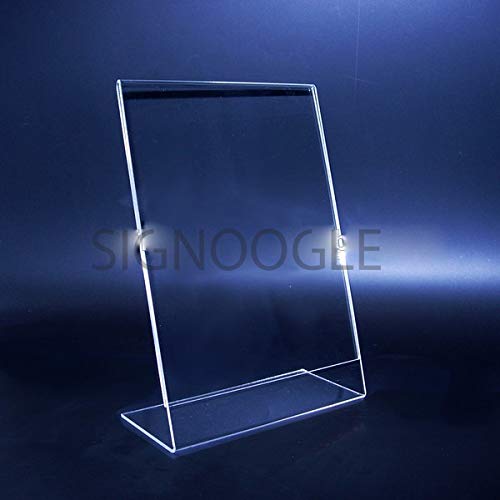 SIGNOOGLE Acrylic Portrait Counter Poster Table Top Menu Sign Display ...