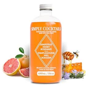 Amazon.com : Simply Cocktails Grapefruit Honey Rosemary Cocktail & Mocktail Mixer | Makes 6-8 ...