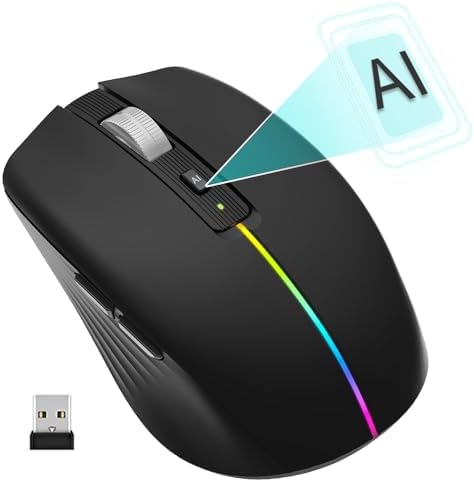 Amazon.com: YIXXI for AI Smart Voice Wireless Mouse， RGB Silent ...