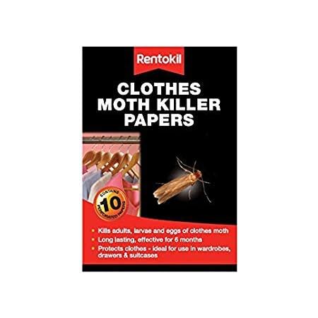 Rentokil 3 x Clothes Moth Killer Papers - Pack of 10 : Amazon.co.uk: Garden