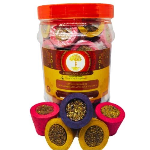RISHIVANTHANAM™ Colour Cup/Doop/Guggul/Loban/Havan - 30Pcs/Box & Extra ...