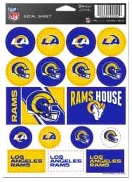 Amazon.com: Los Angeles Rams Vinyl Sticker Sheet 5" x 7" : Sports ...
