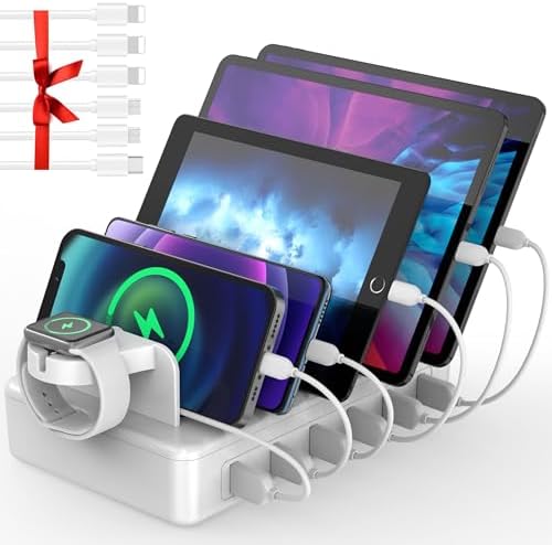 Amazon.com: Phone Charger Station for Multi Device Sendowtek 5 Port 50W ...