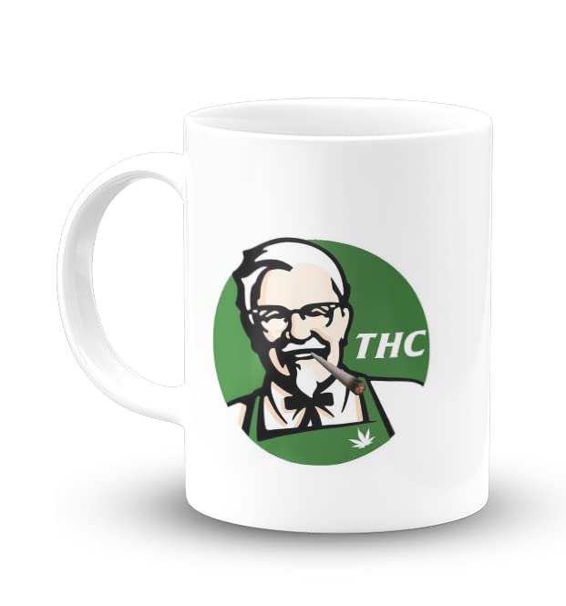 Buy The Desi Monk THC KFC Printed Black Mug with Print | KFC Coffee Mug ...
