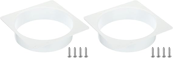 PATIKIL 8" Duct Connector Flange, 2 Pack Dryer Vent Wall Plate Square ...