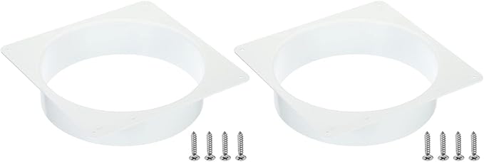 PATIKIL 8" Duct Connector Flange, 2 Pack Dryer Vent Wall Plate Square ...