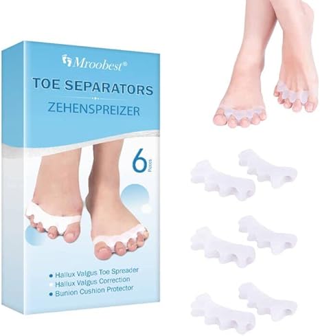 Mroobest Zehenspreizer Silikon,Toe Separator, fußzehen spreizer,3 pair ...