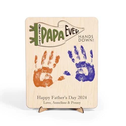 Amazon.com: KindlyToys Hands Down Best Dad Ever, Personalized Engraved ...