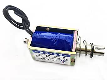 YXQ DC 12V 400 mA Spring Loaded Push-Pull Open Frame Solenoid ...
