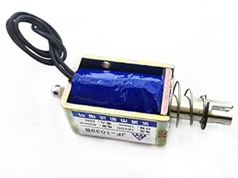 YXQ DC 12V 400 mA Spring Loaded Push-Pull Open Frame Solenoid ...
