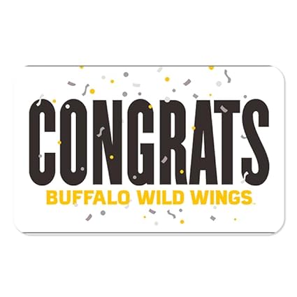 Amazon.com: Buffalo Wild Wings Congrats eGift Card : Gift Cards