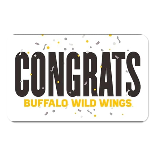 Amazon.com: Buffalo Wild Wings Congrats eGift Card : Gift Cards