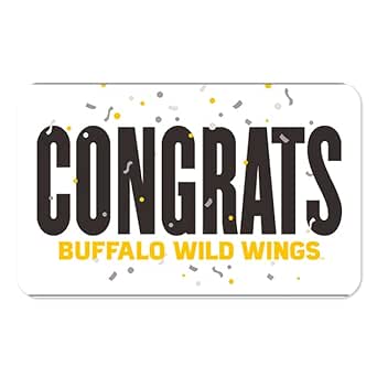Amazon.com: Buffalo Wild Wings Congrats eGift Card : Gift Cards