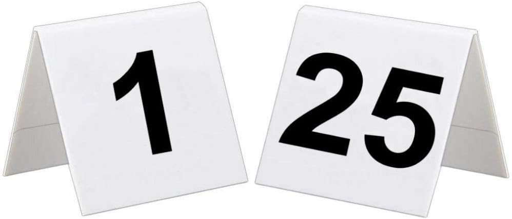 bar@drinkstuff Stainless Steel Table Numbers Set 26-50 - Tent Style ...