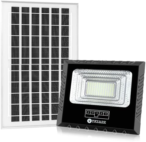 Solar Lights Outdoor with Battery Level Indicator, 6000mAh Long-Lasting ...